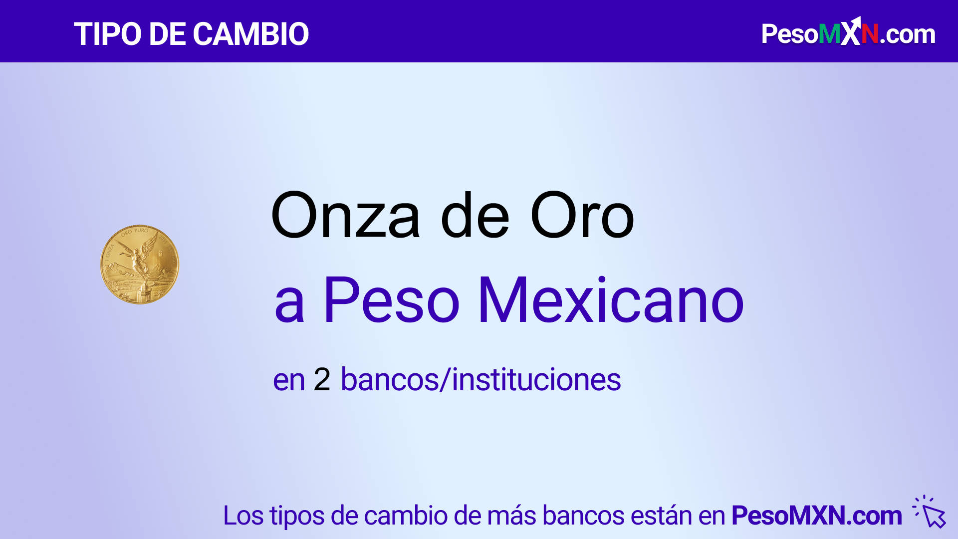 Precio del Onza de Oro hoy en México